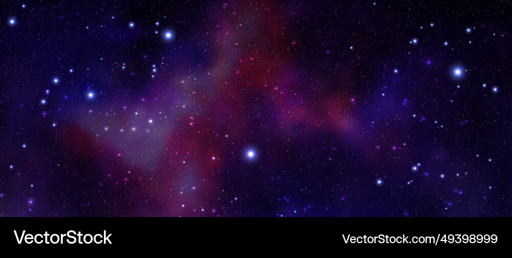 Space background with realistic nebula Royalty Free Vector