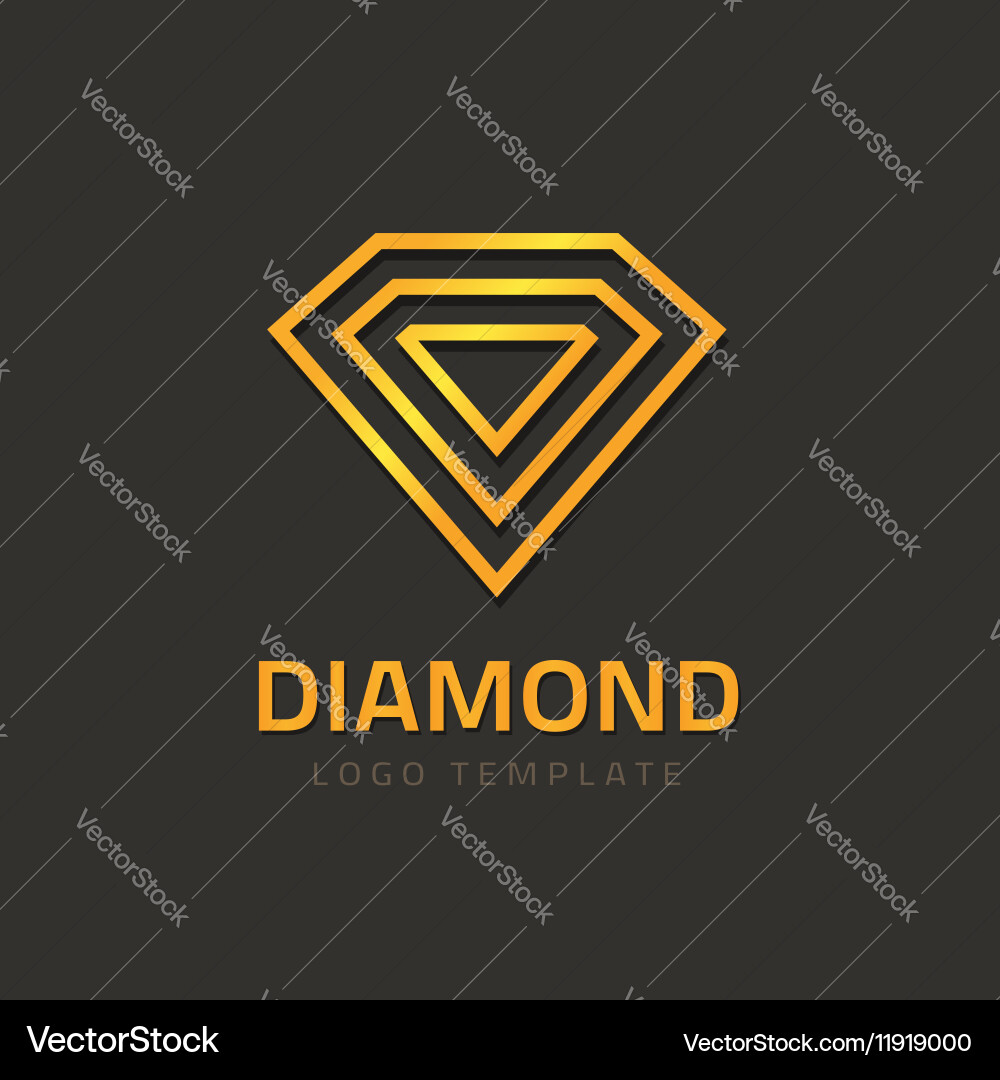 Abstract jewelry logo diamond logotype design Vector Image