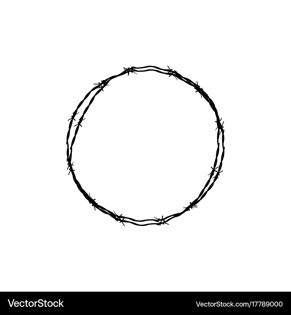 Barbed Wire Circle Royalty Free Vector Image - VectorStock