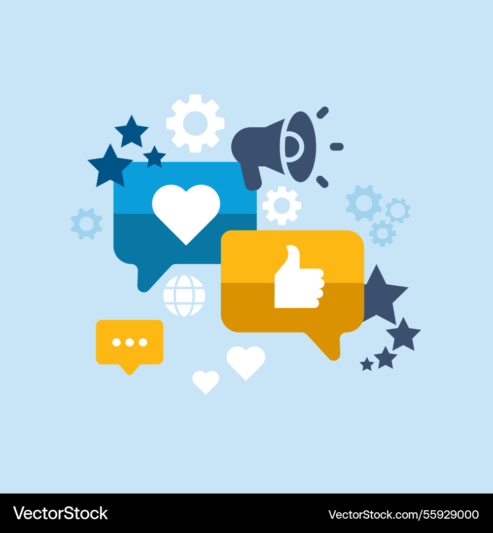 Customer reputation concept Royalty Free Vector Image