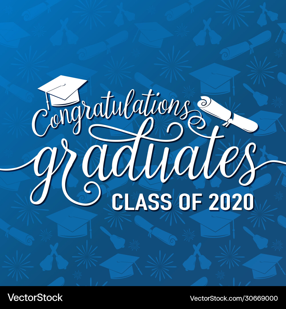 Graduation Celebration 2020 Royalty Free Vector Image