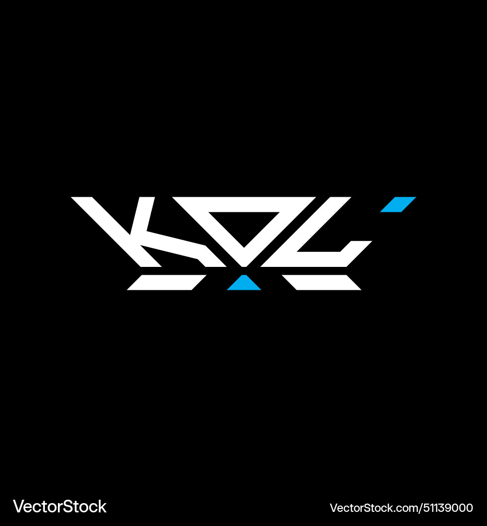 Kol letter logo design kol simple and modern logo Vector Image