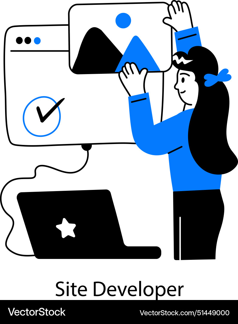 Site developer Royalty Free Vector Image - VectorStock