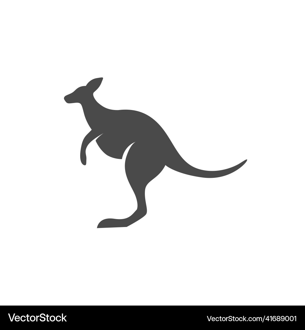 Black kangaroo icon Royalty Free Vector Image - VectorStock