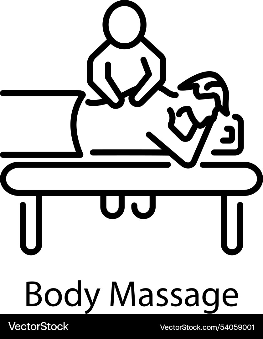 Body massage Royalty Free Vector Image - VectorStock