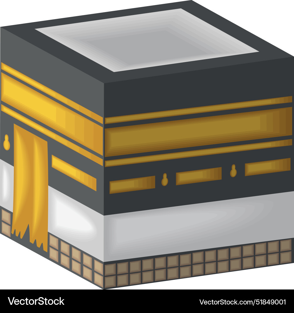 Holy kaaba in mecca saudi arabia Royalty Free Vector Image
