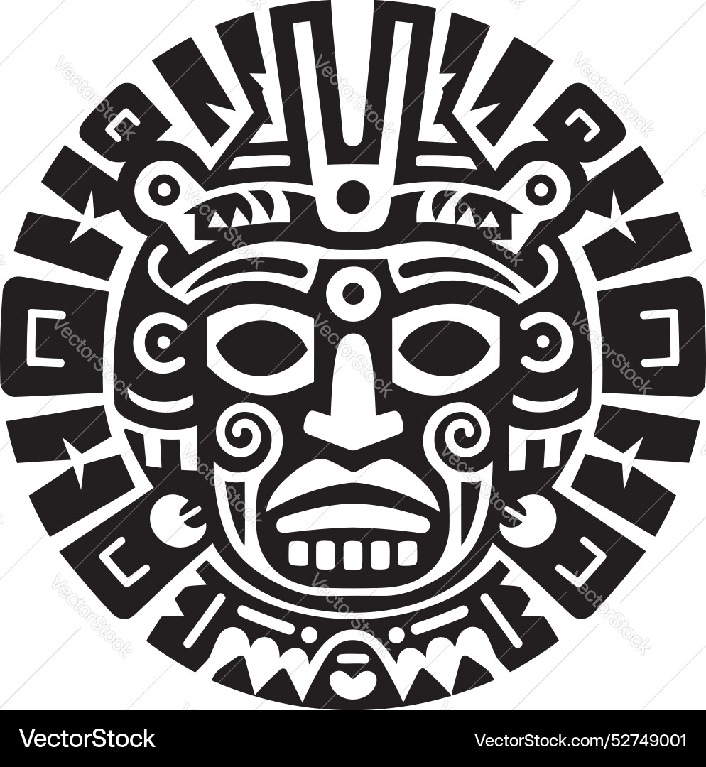 Olmec iconography symbol pre hispanic logo icon – Royalty-Free Vector ...