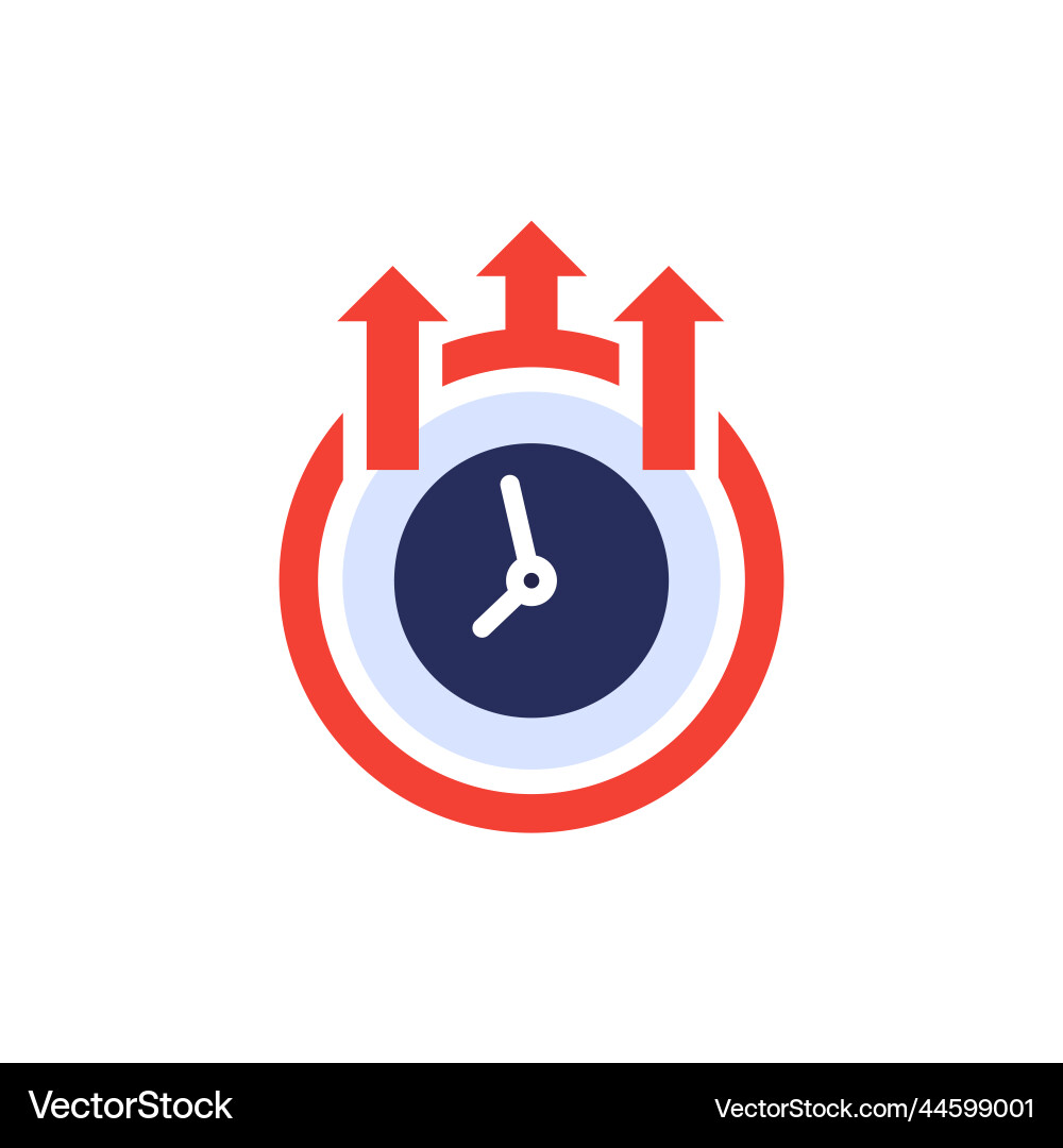 Overtime icon more time at work Royalty Free Vector Image