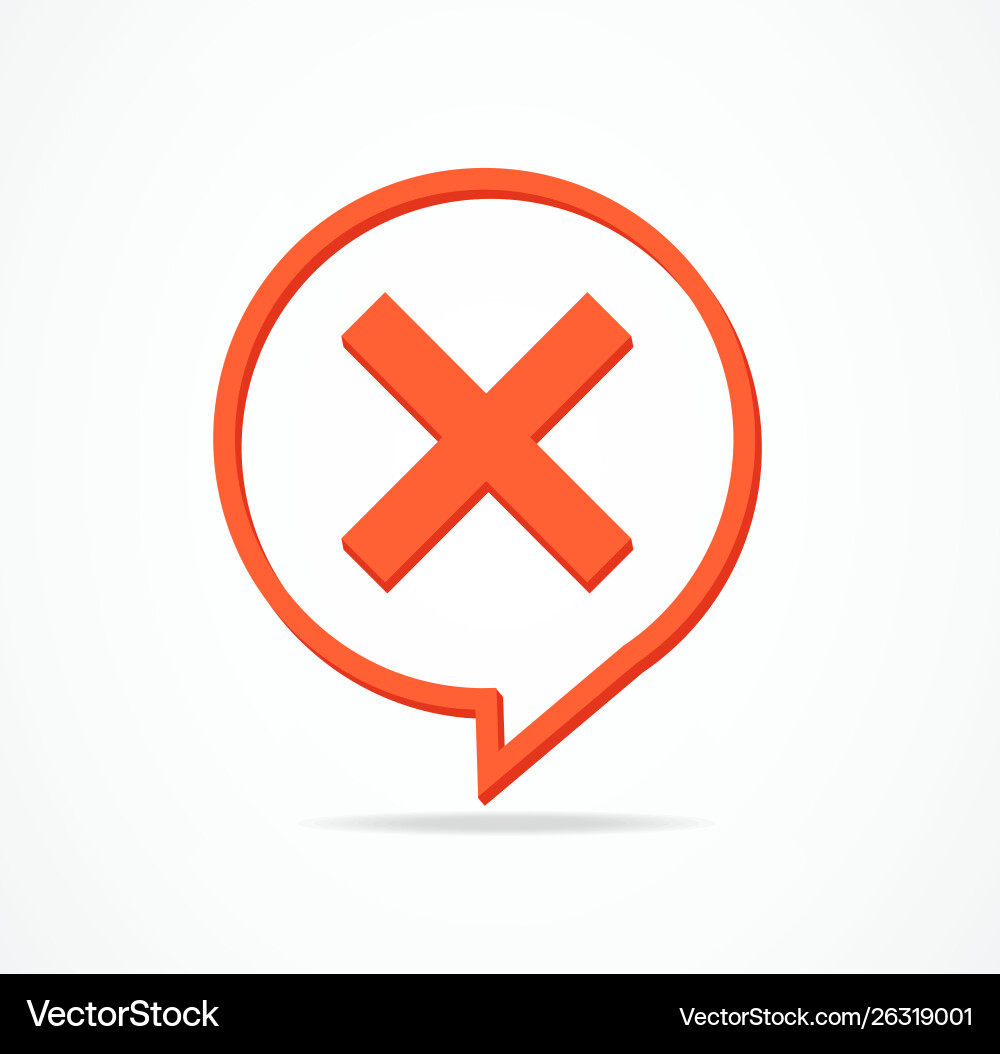 Prüfzeichen nein oder Ablehnung rotes Zeichen Lizenzfreier Vektor