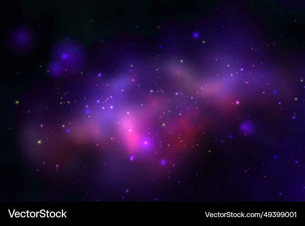 Space background with realistic nebula Royalty Free Vector