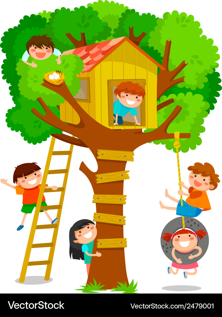 Tree house Royalty Free Vector Image - VectorStock
