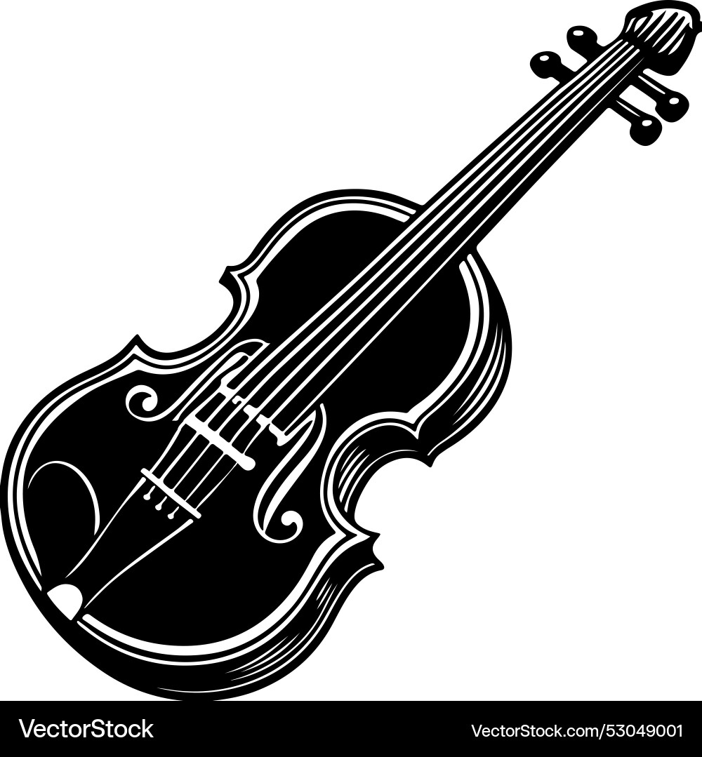 Violin silhouette Royalty Free Vector Image - VectorStock