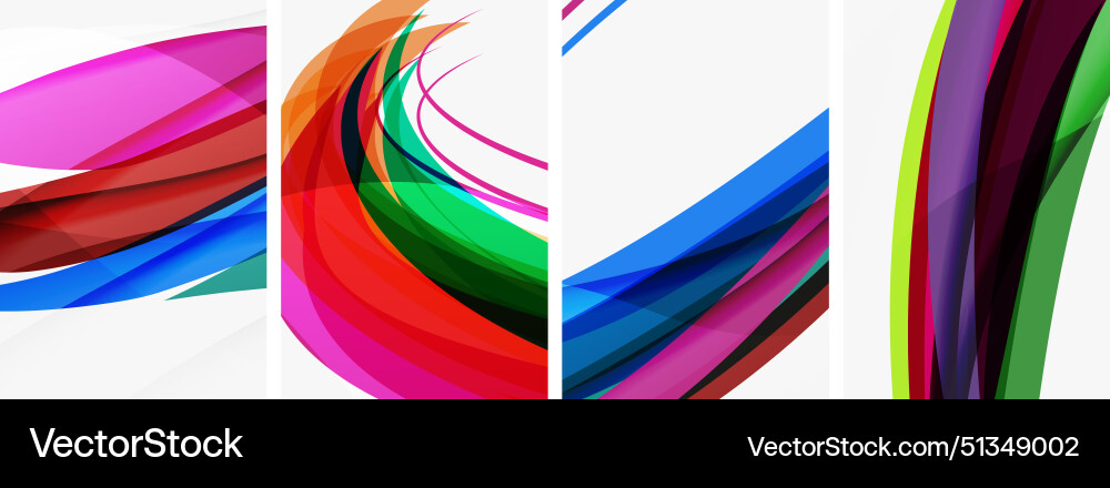 Abstract colorful wave posters for wallpaper Vector Image