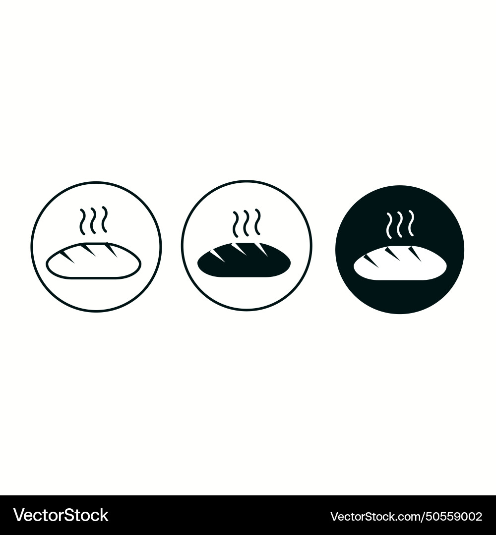 Bread bakery icon buttonsign symbol Royalty Free Vector