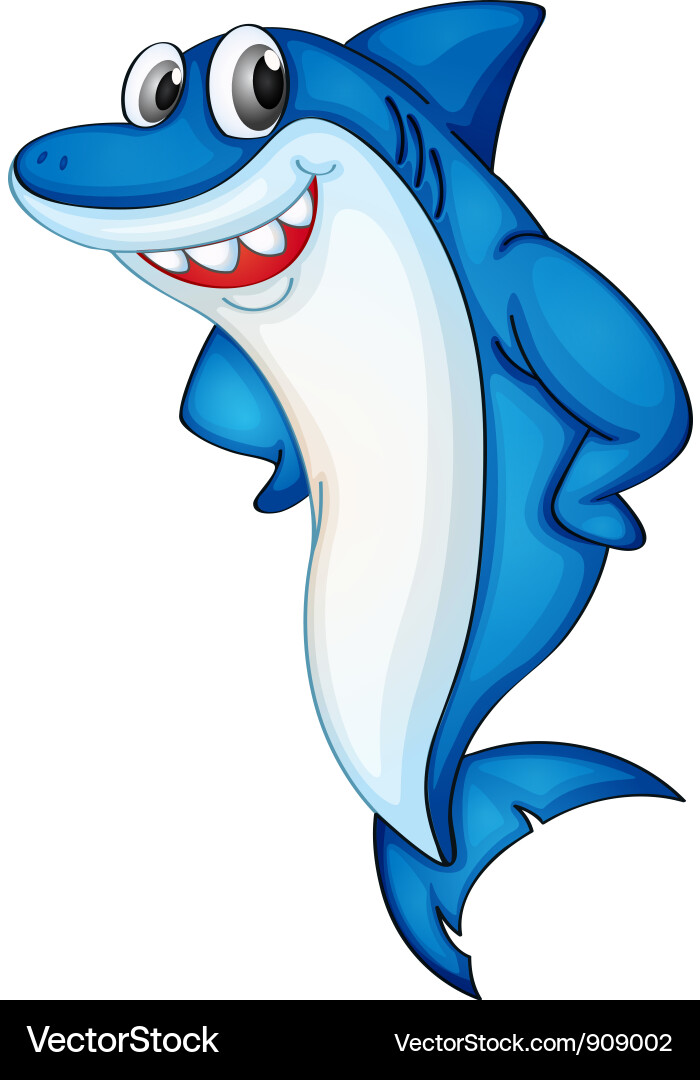 Comical shark Royalty Free Vector Image - VectorStock
