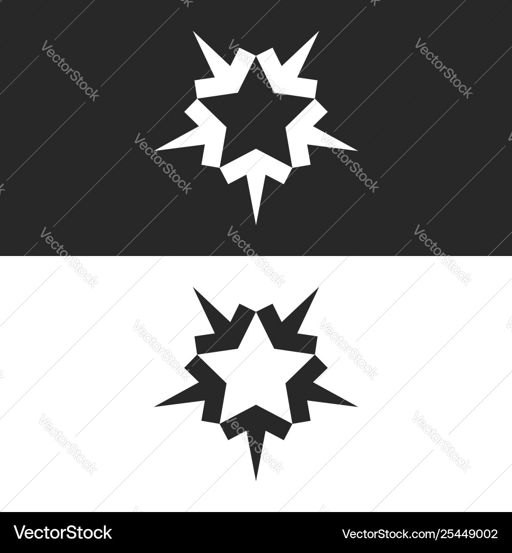 Five Arrows Convergence Logo Royalty Free Vector Image