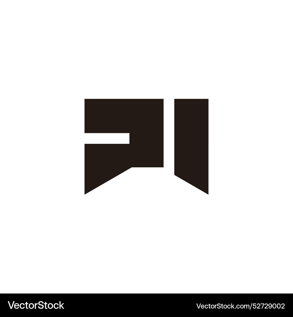 Letter pi simple triangle geometric logo Vector Image