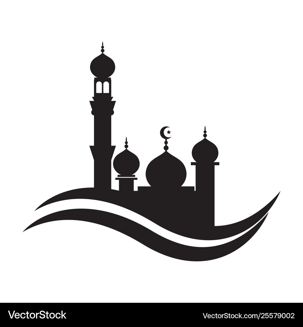 Mosque icon design template Royalty Free Vector Image