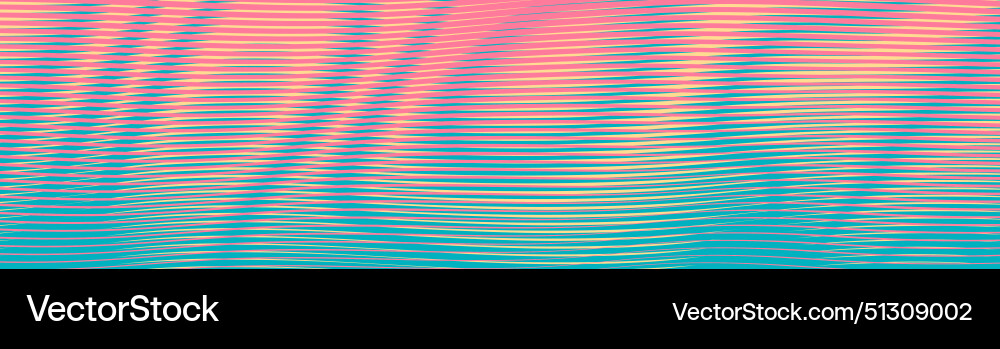 Neon color moire geometric textured banner Vector Image