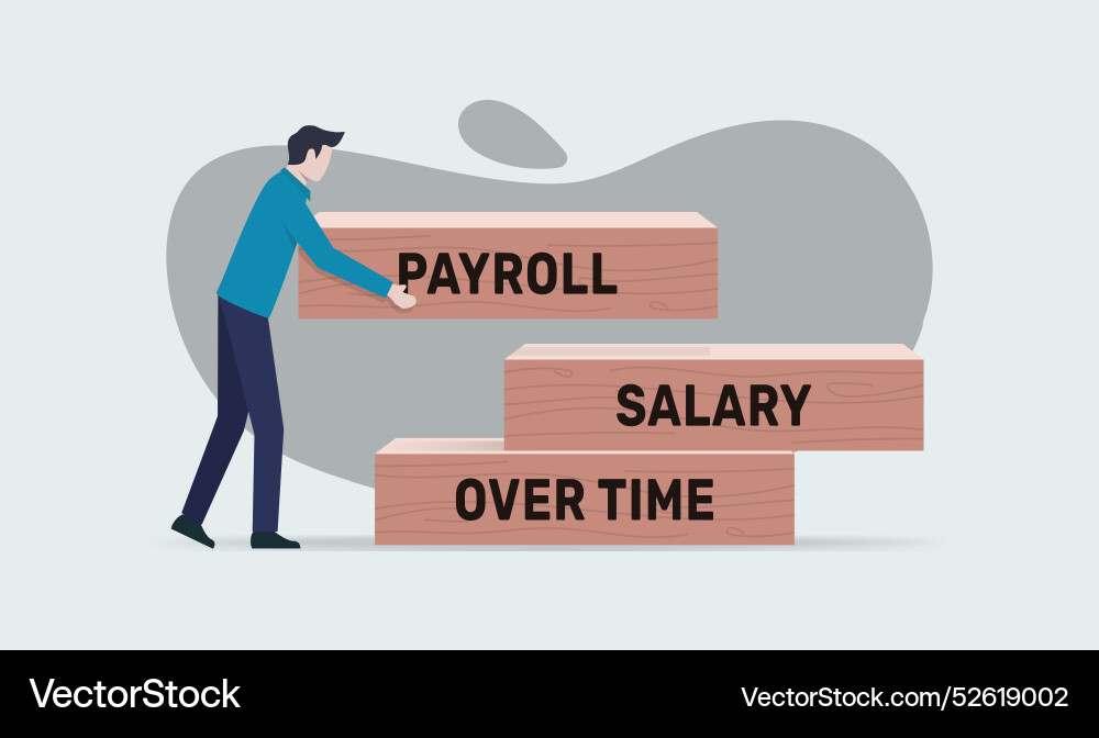 Payroll time for human resources concept Vector Image