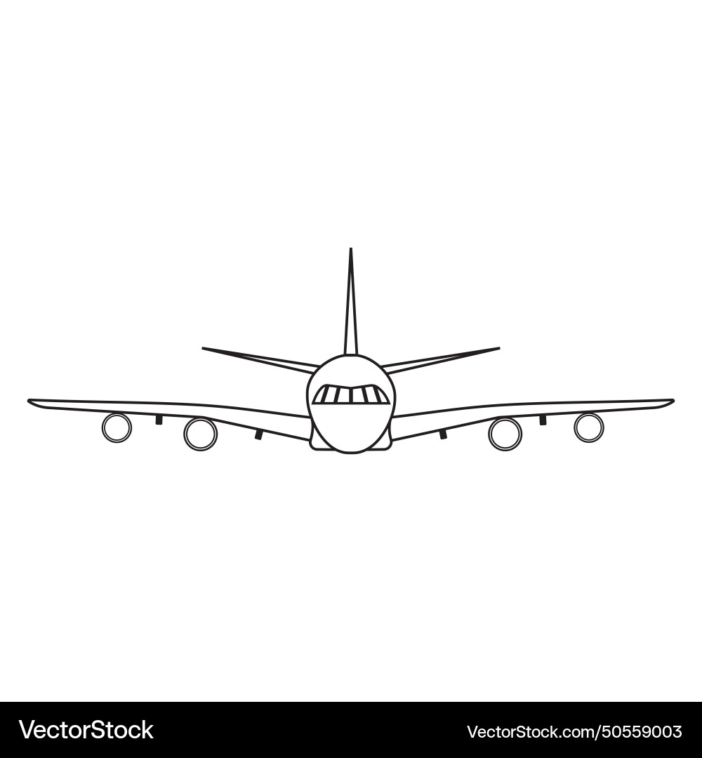Airplane in the sky isolated Royalty Free Vector Image