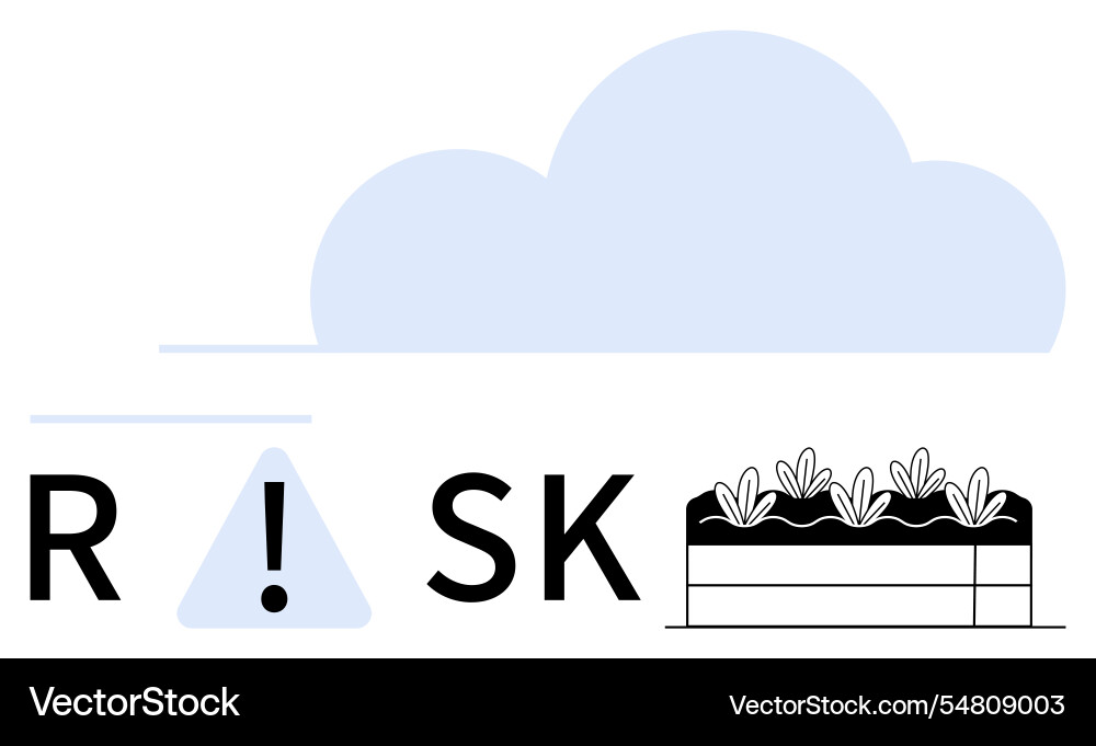Cloud risk analysis with garden bed metaphor Vector Image