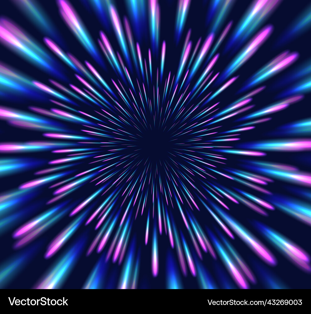 Cosmic Star Burst Speed of Light Royalty Free Vector Image
