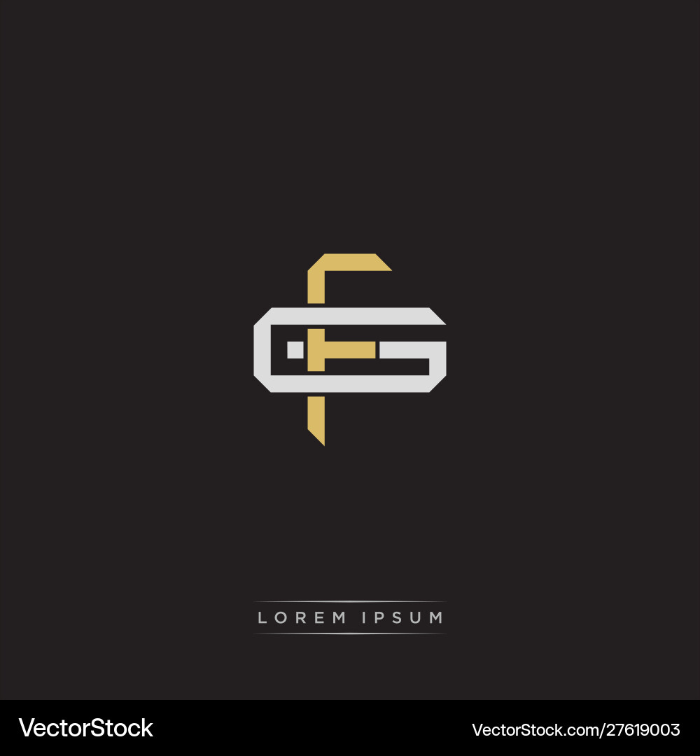 Fg initial letter overlapping interlock logo Vector Image