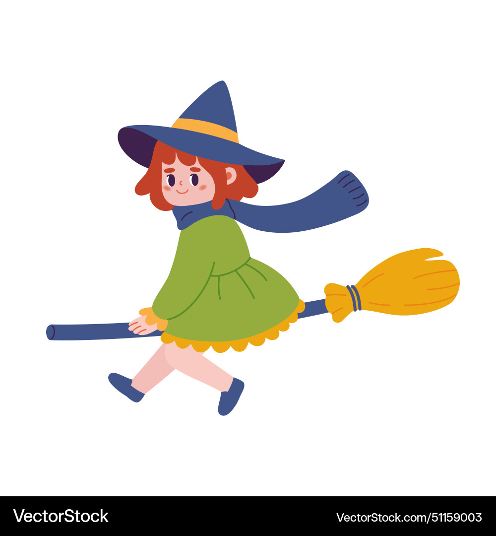 Kawaii cute witch Royalty Free Vector Image - VectorStock
