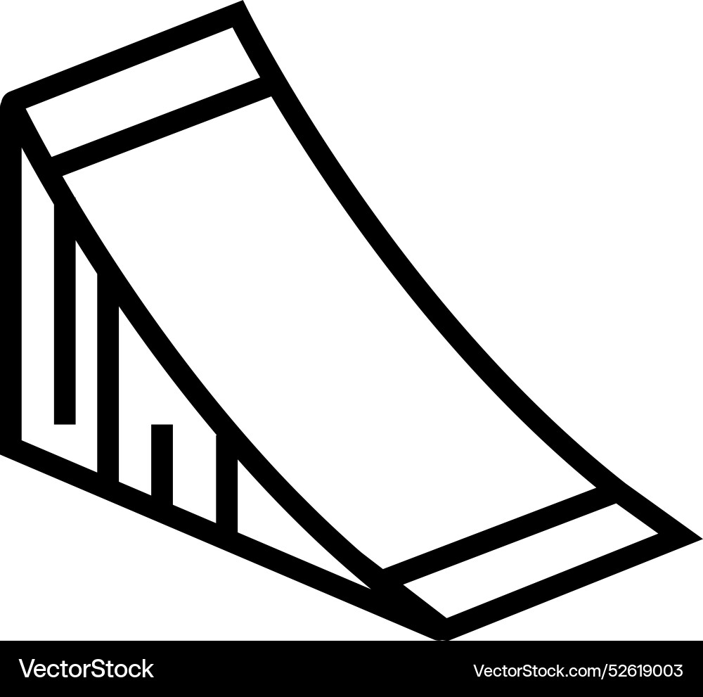 Ramp skateboard sport line icon Royalty Free Vector Image