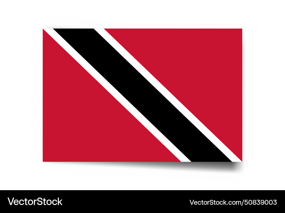 Rectangle Flag Of Trinidad And Tobago Royalty Free Vector