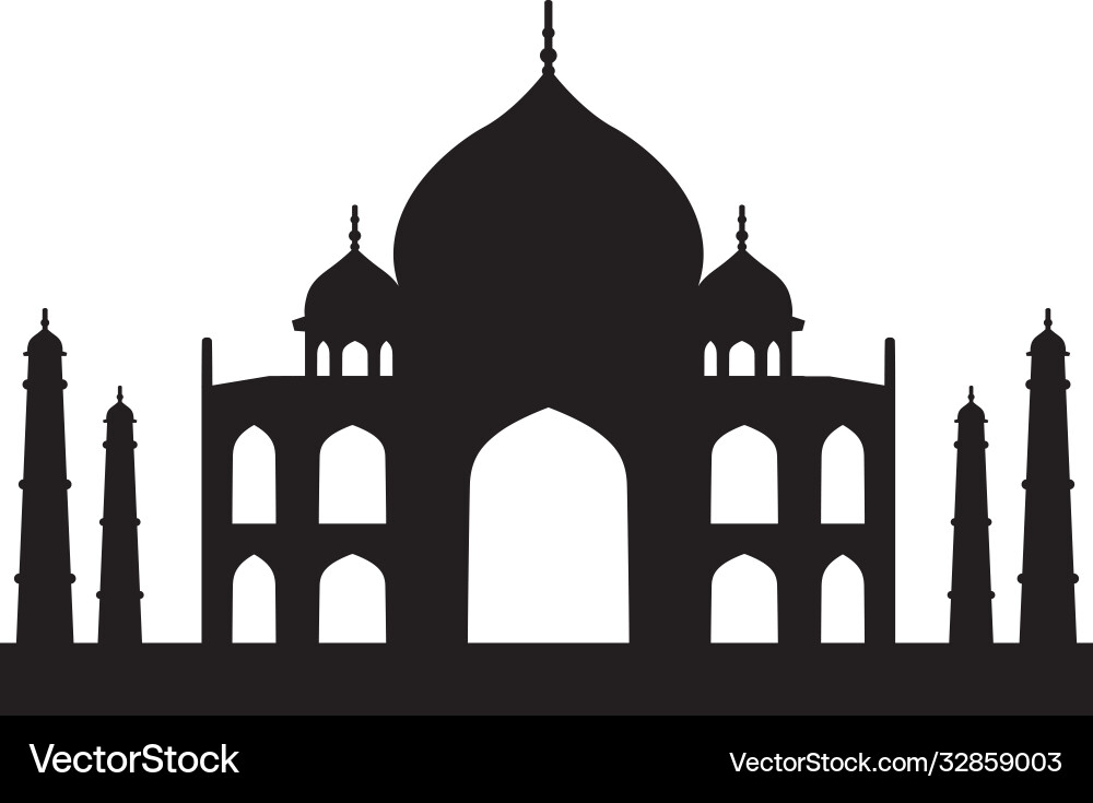 Taj mahal Royalty Free Vector Image - VectorStock