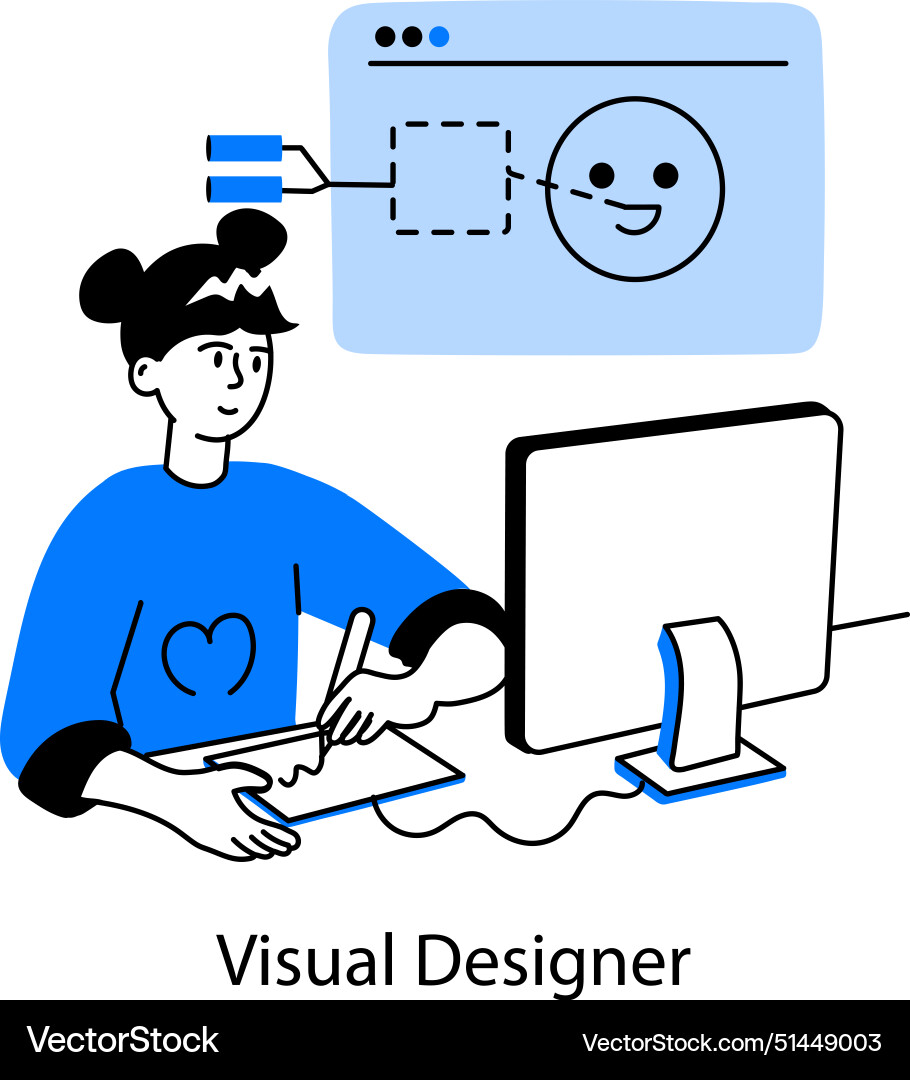 Visual designer Royalty Free Vector Image - VectorStock