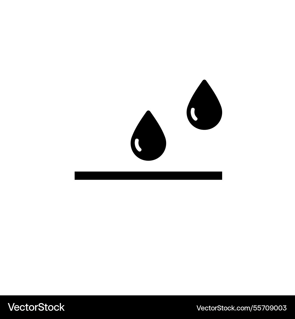 Water drops rain droplet raindrop blob solid flat Vector Image