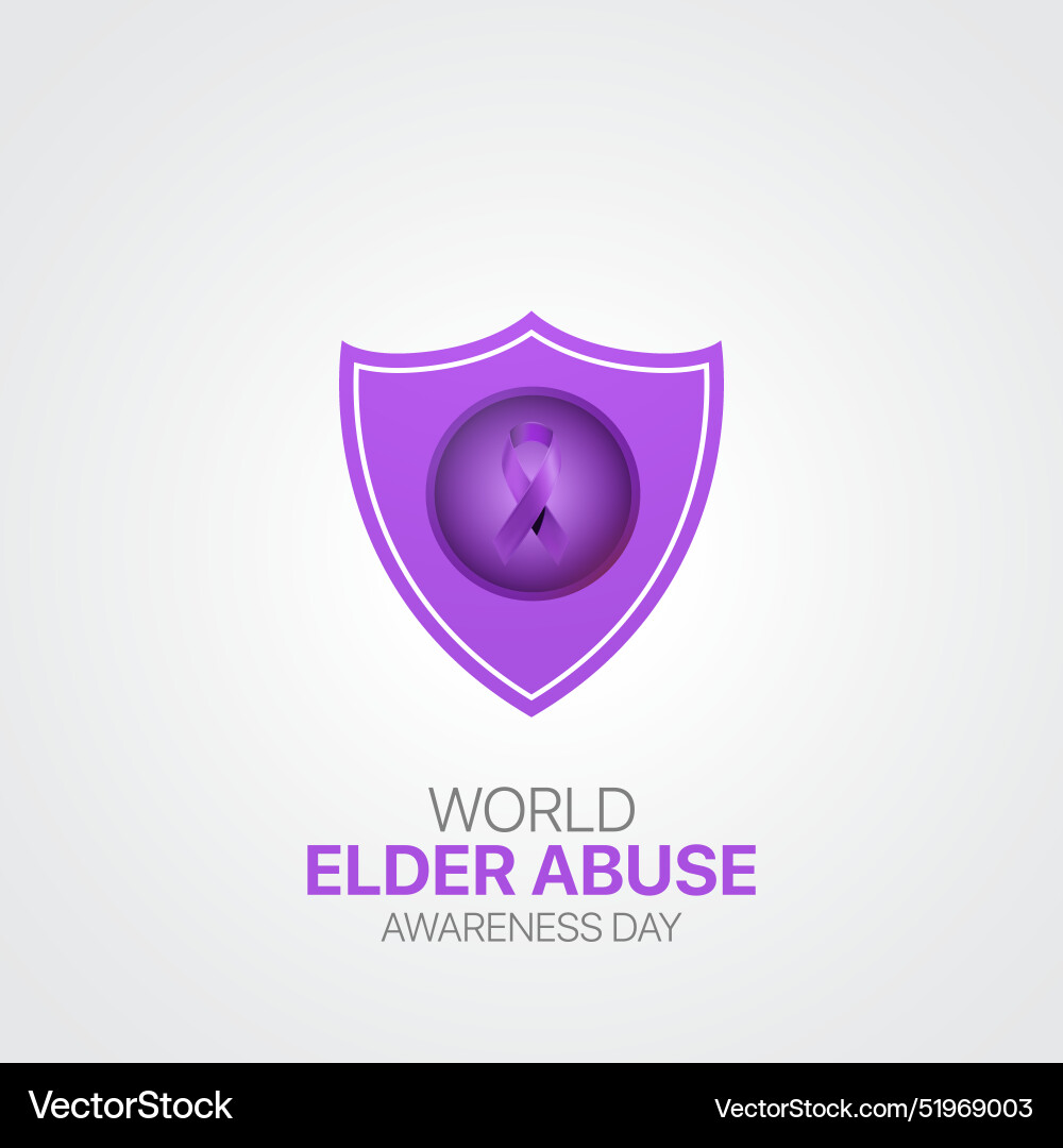 World elder abuse awareness day creative ads Vector Image