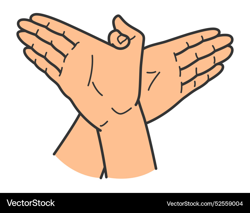 Hand gesture gaming animal puppet from Royalty Free Vector