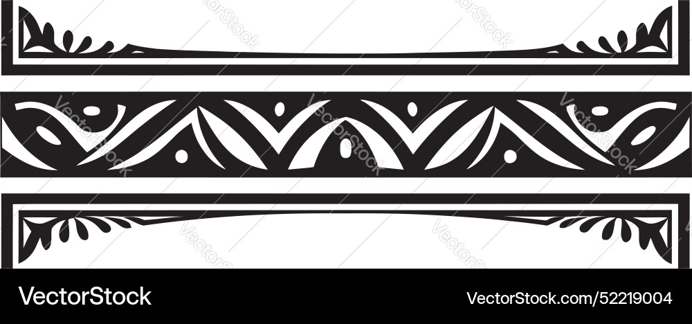 Intricate traditions black logo for ethnic style Vector Image