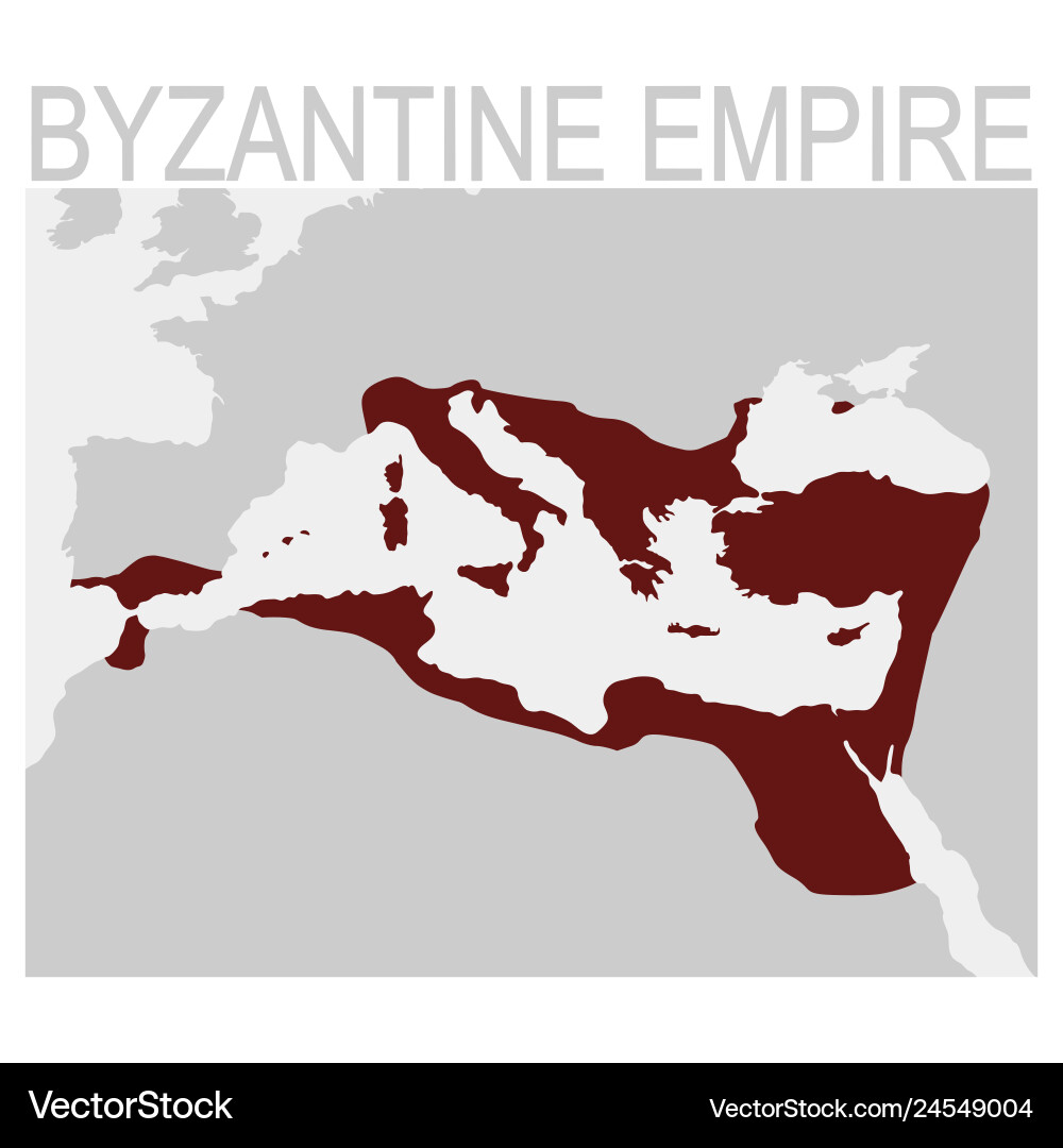 Map of the byzantine empire Royalty Free Vector Image
