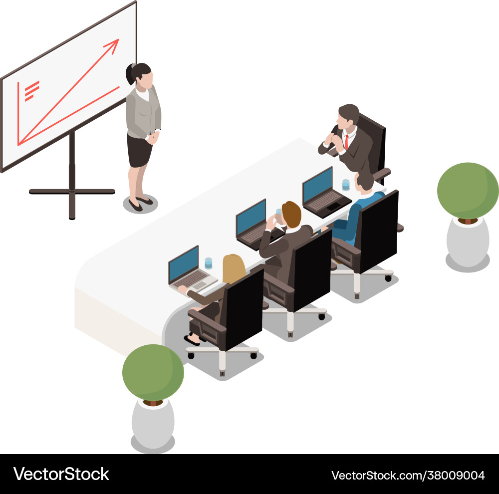 Meeting room interior Royalty Free Vector Image