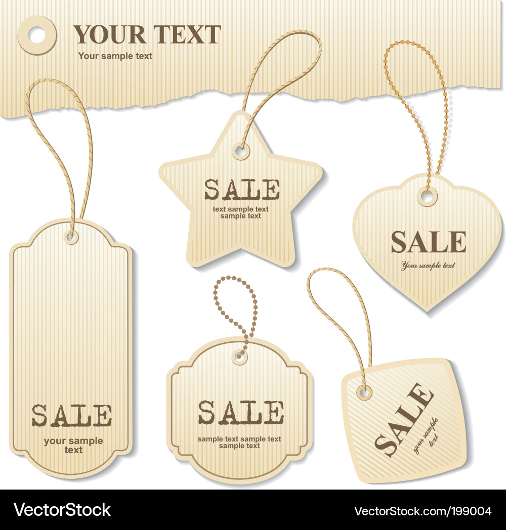 Retail tags Royalty Free Vector Image - VectorStock