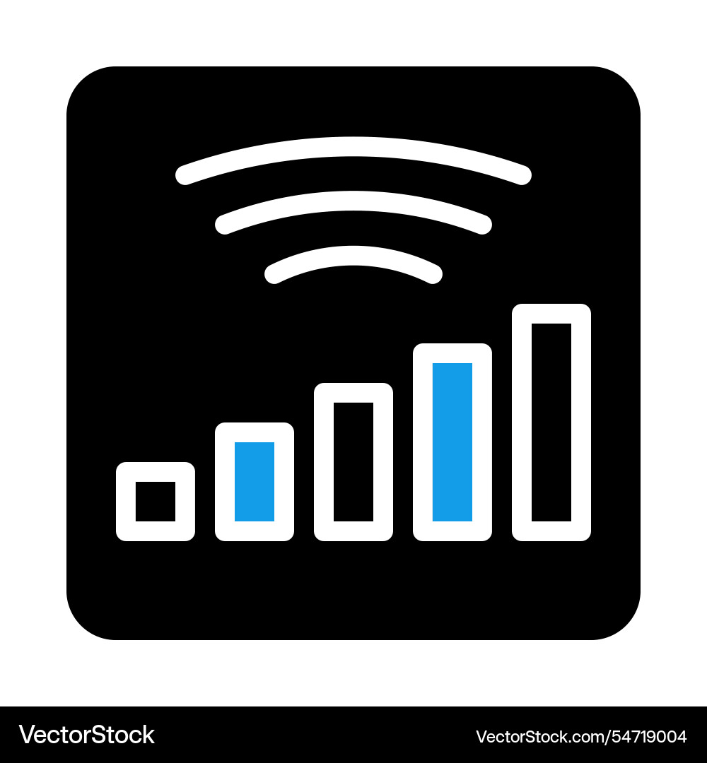 Signal strength indicator icon concept of Vector Image