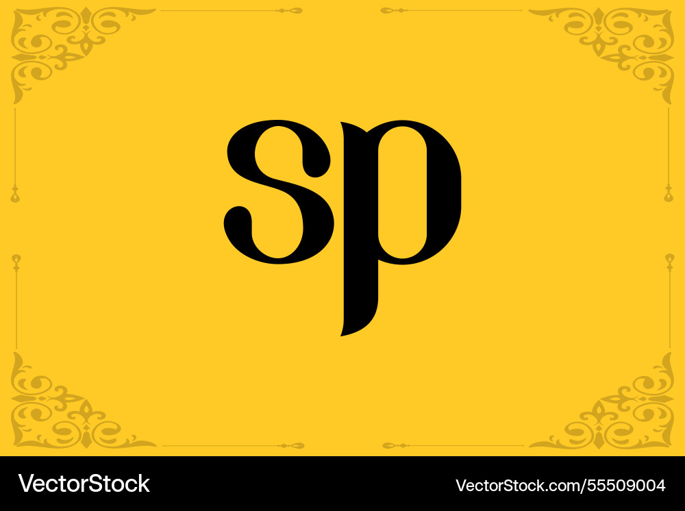 Sp abstract luxury logo Royalty Free Vector Image