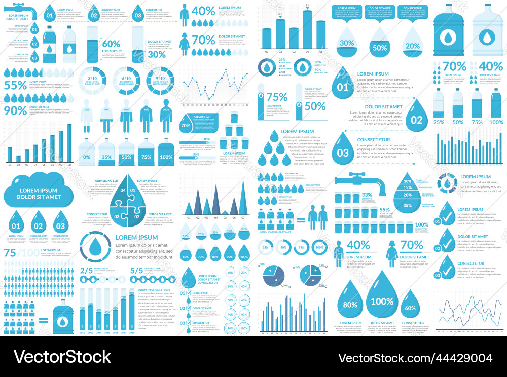 Water infographics Royalty Free Vector Image - VectorStock