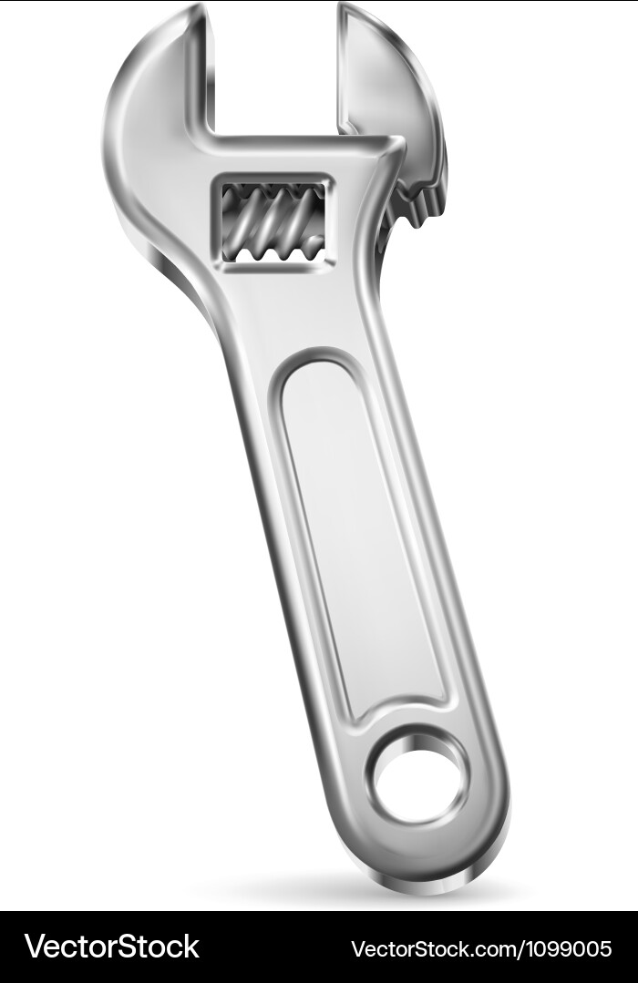 Adjustable wrench Royalty Free Vector Image - VectorStock