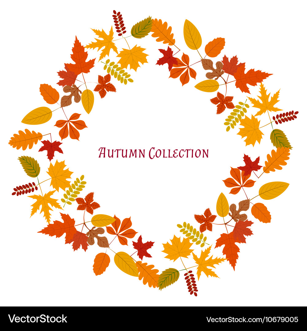 Autumn Leaf Frame Royalty Free Vector Image - VectorStock
