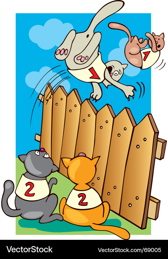 Jump The Fence Clip Art Energetic Donkey Jumping Over Fence