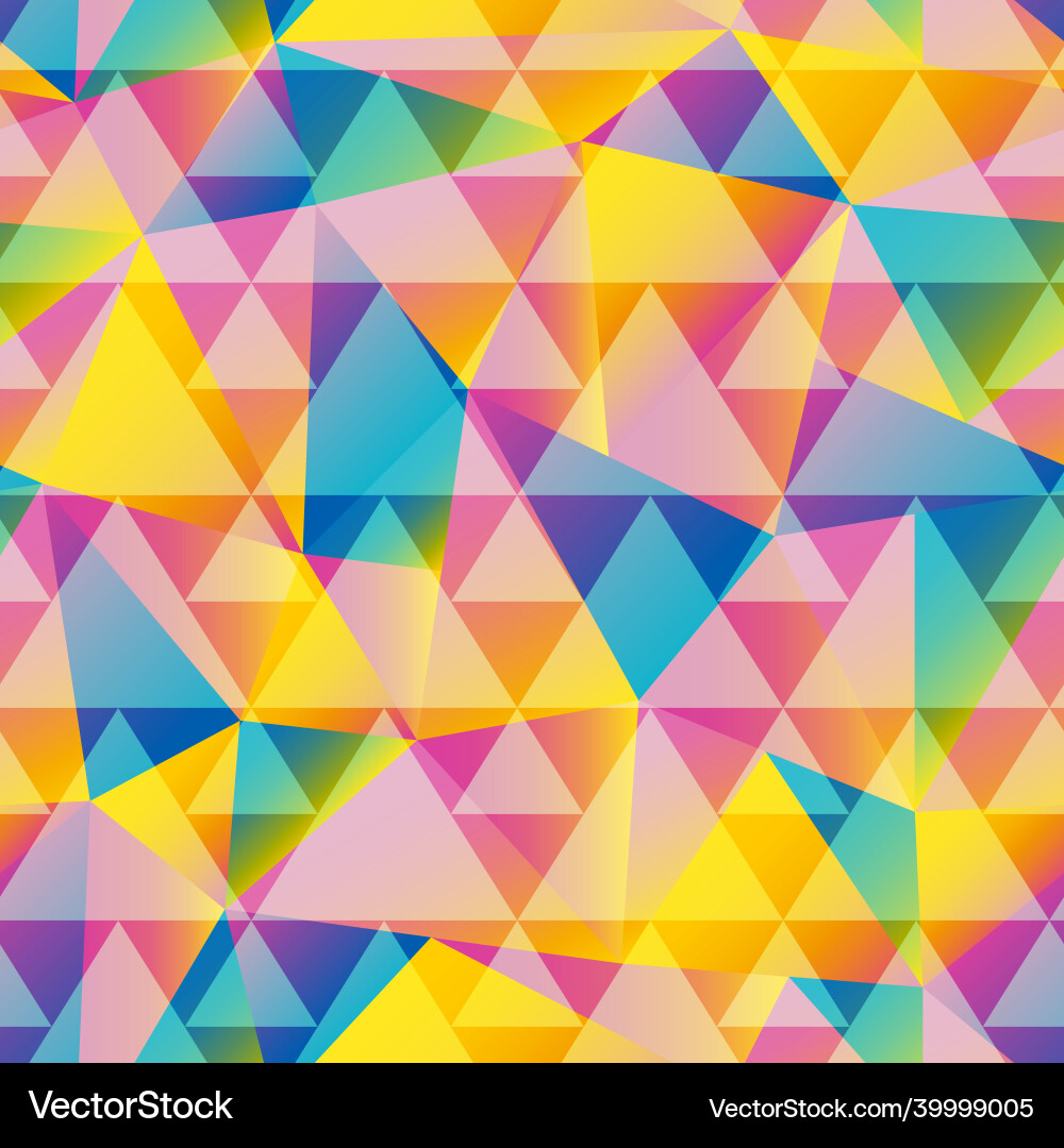 Colored triangle seamless texture Royalty Free Vector Image
