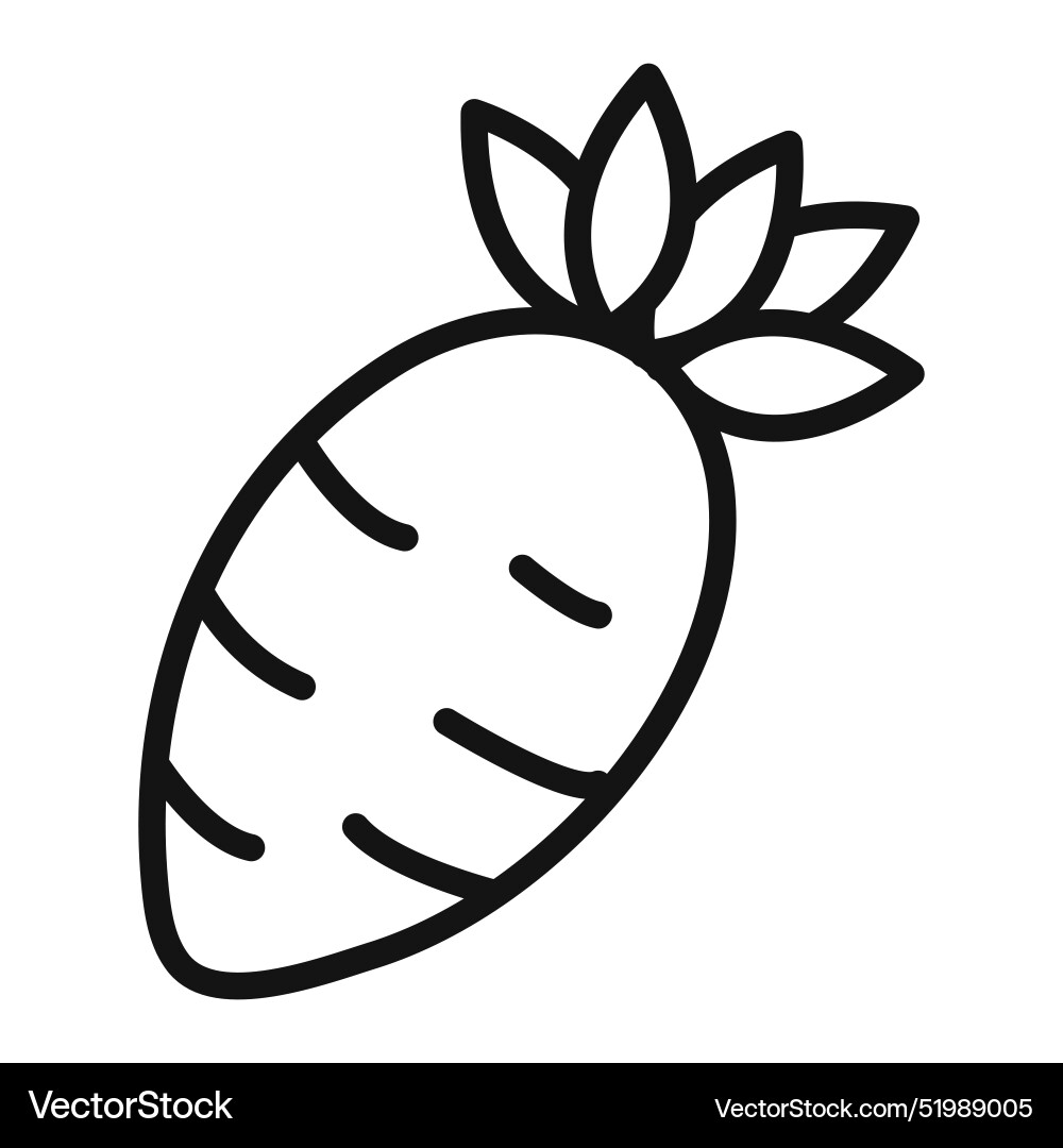 Daikon icon mark in filled style Royalty Free Vector Image
