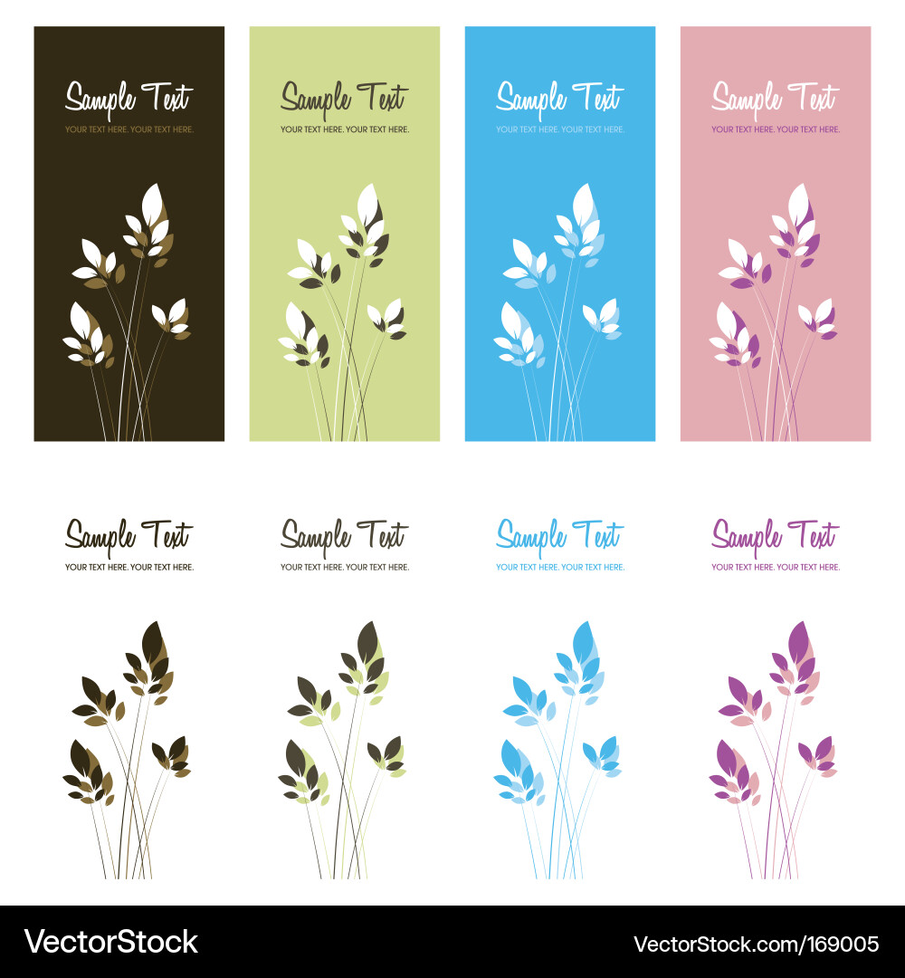 Floral card backgrounds Royalty Free Vector Image