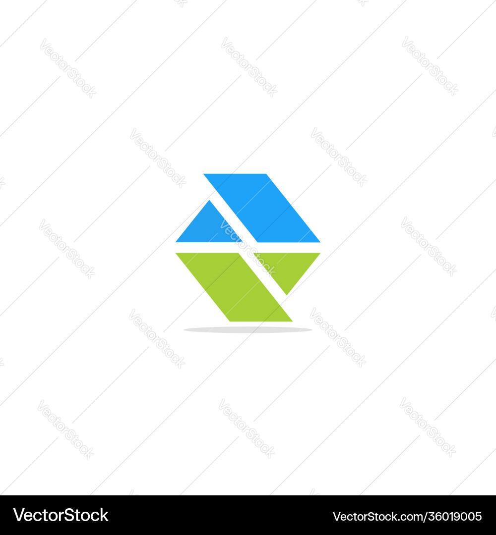 Shape geometry colored logo Royalty Free Vector Image